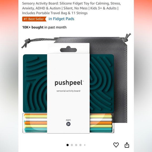 pushpeel | Toys | Push Peel Sensory Activity Board | Poshmark